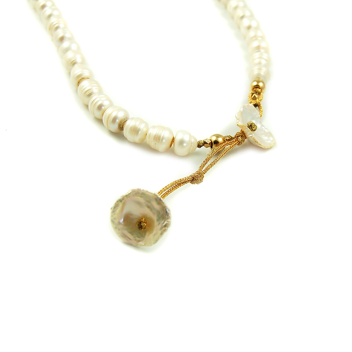 Rustic Pearl Necklace | Skar Designs